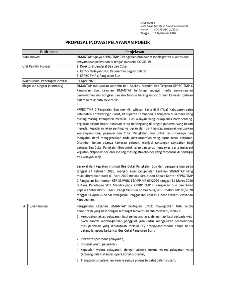 Proposal Si Mantap | PDF