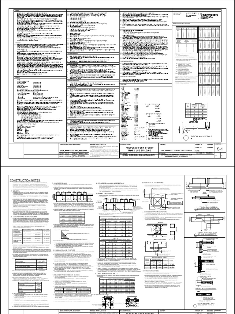 Structural Plan Wlc-residence | PDF | Beam (Structure) | Concrete