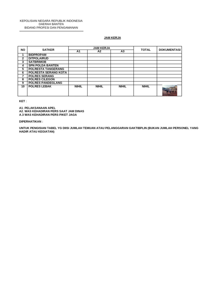 Format Jam Kerja-107 | PDF