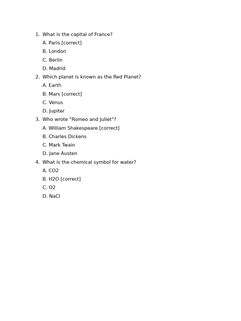 Quiz PDF Test | PDF