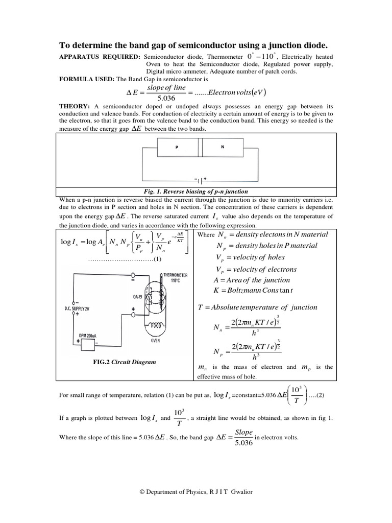 Physics Practical Manual 2020 | PDF | Semiconductors | Electrical ...