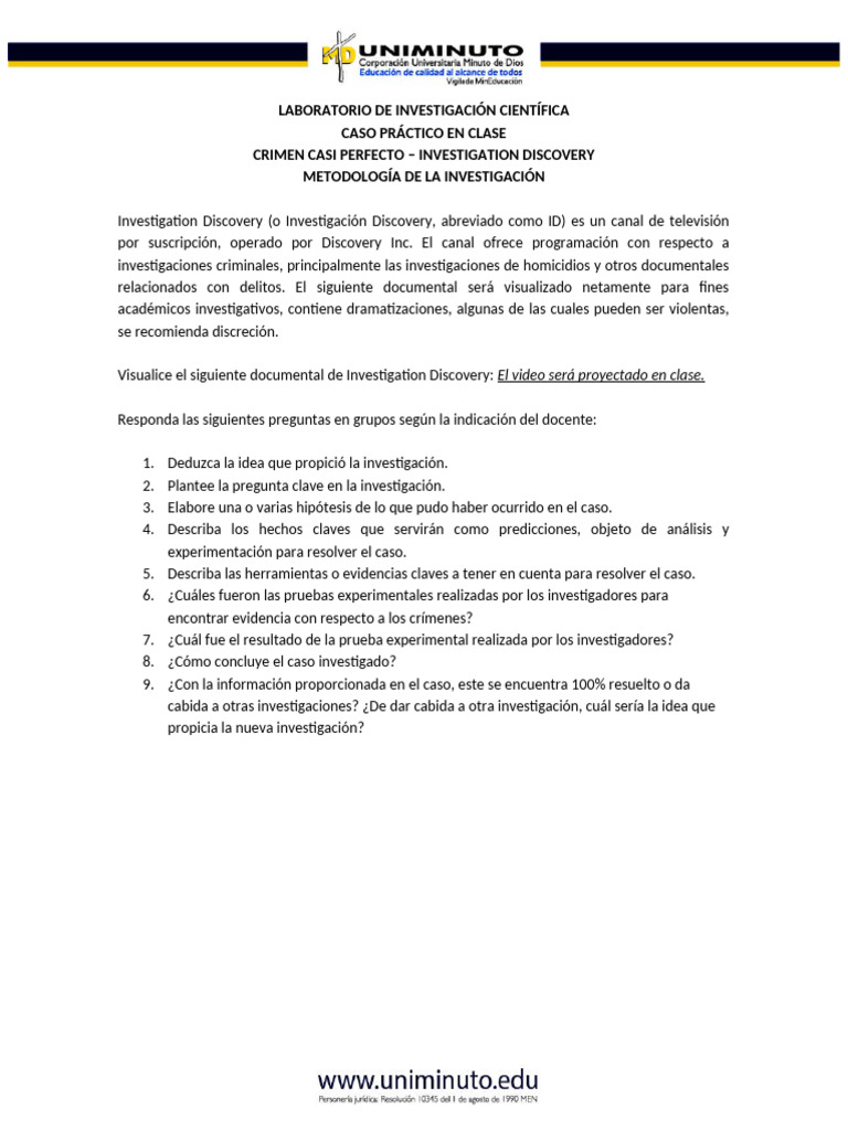 Enviar - Laboratorio de Investigación Científica - Caso Práctico en ...