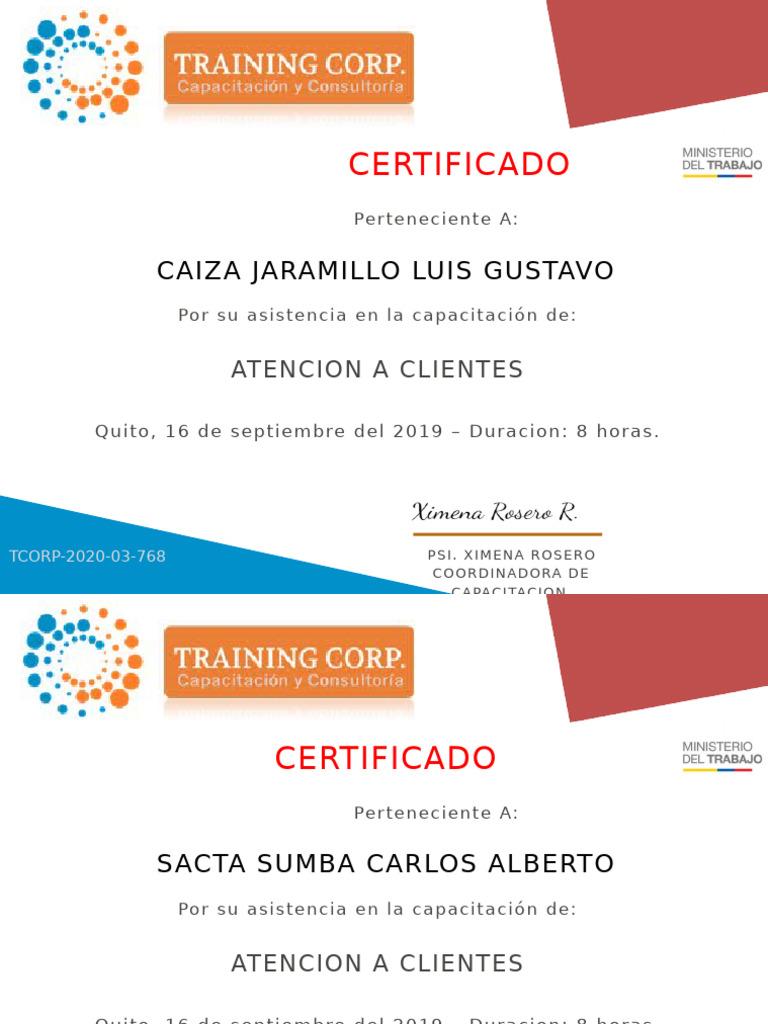 CERTIF Atencion Al Cliente | PDF