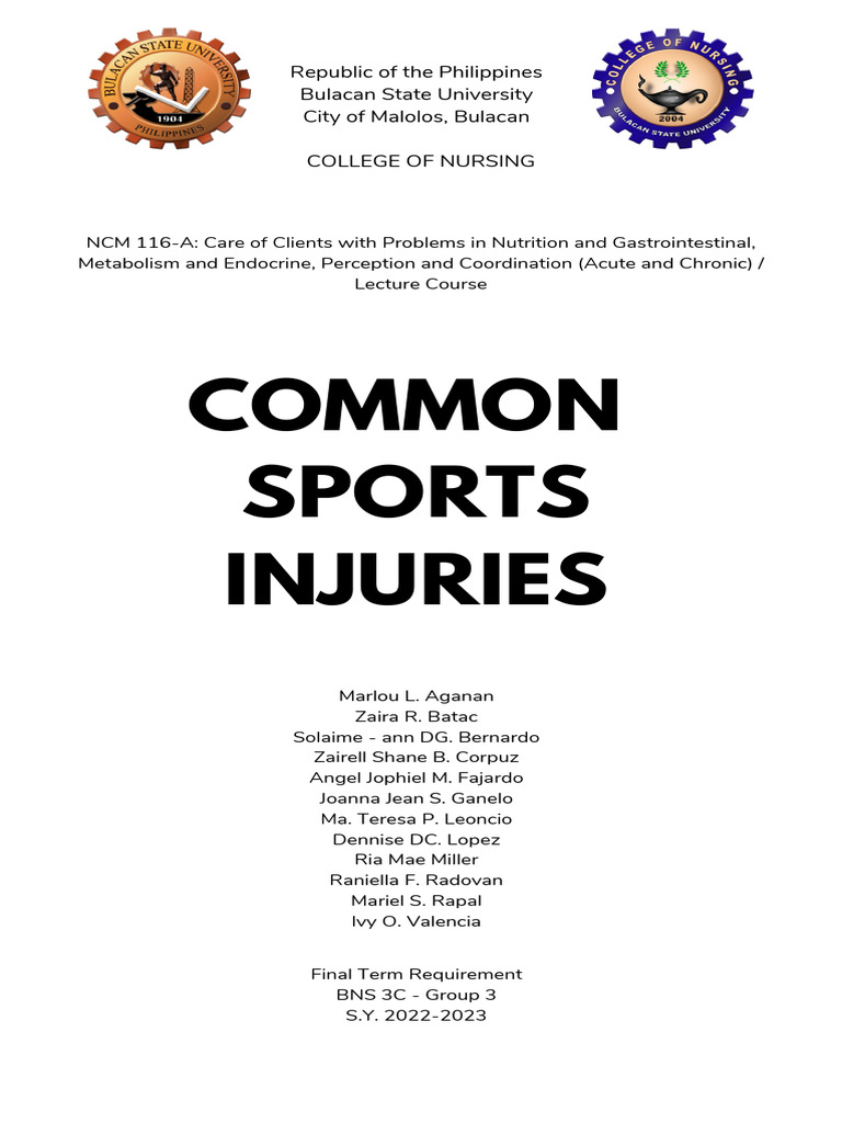 Overview of Common Sports Injuries | PDF | Knee | Elbow