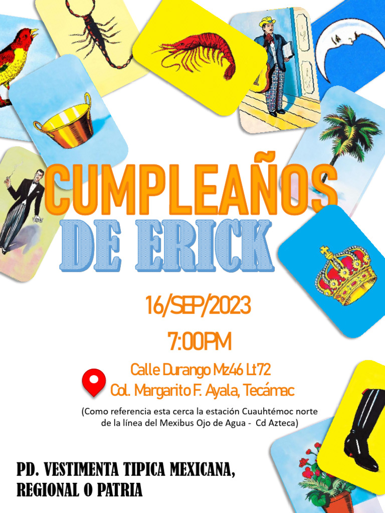 Invitacion de Erick | PDF