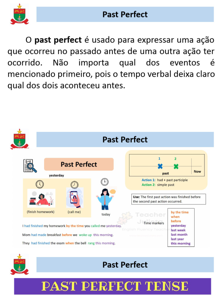 Uso do Past Perfect em Inglês | PDF