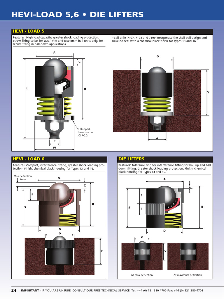 Die Lifters: HEVI-LOAD Series Overview | PDF | Bearing (Mechanical ...