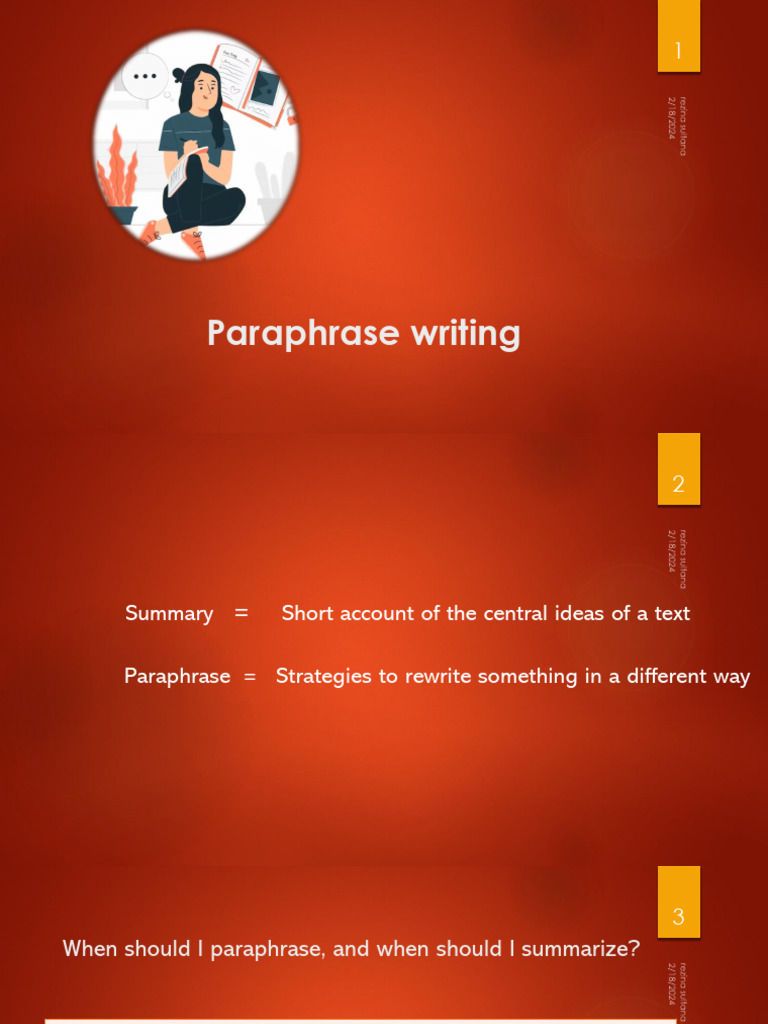 Lecture - Paraphrase Writing For CUB | PDF | Communication | Linguistics