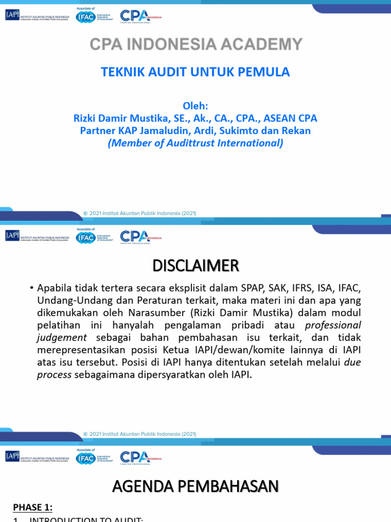 Teknik Audit Untuk Pemula Phase III | PDF