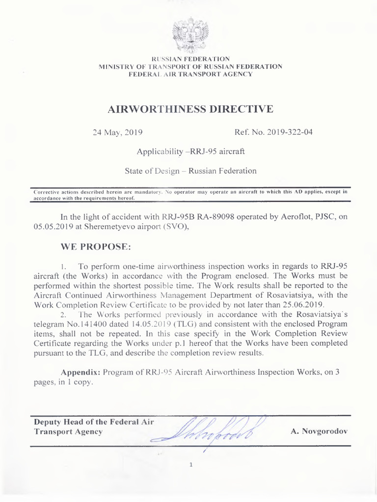 AIRWORTHINESS DIRECTIVE Superseeded | PDF | Aviation | Aeronautics