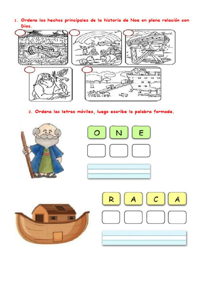 Ficha Del Arca de Noe | PDF