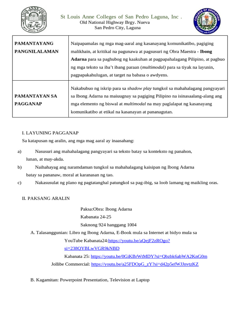 Masusing Banghay Aralin Pinal Na Pakitang Turo Ser Lloyd | PDF