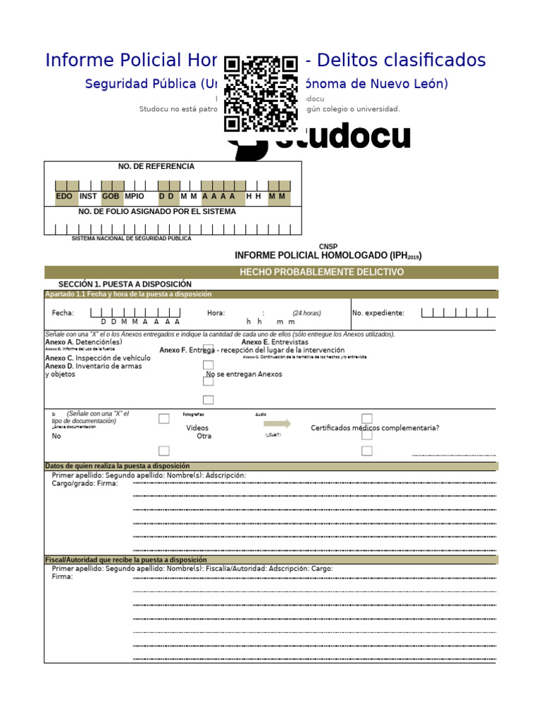 Informe Policial Homologado 2024 | PDF | Queja | Gobierno