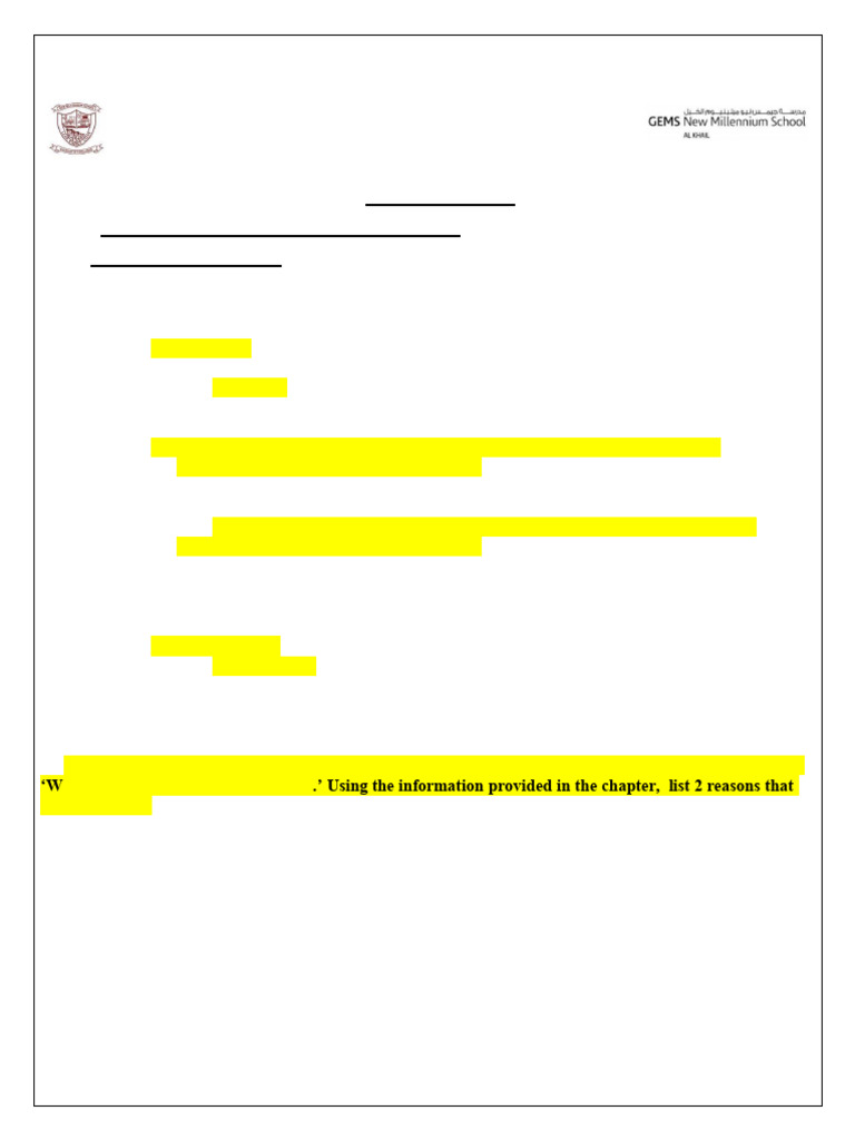 Reinforcement Sheet - Chp.7 C | PDF