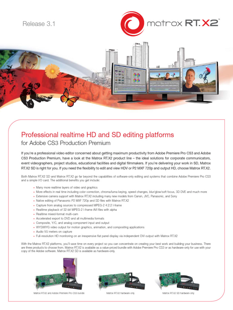 Matrox - RTX2 Series Data Sheet 3.1 | PDF | Video | Computing