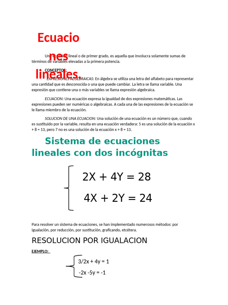 m1 Algebra | PDF | Ecuaciones | Álgebra