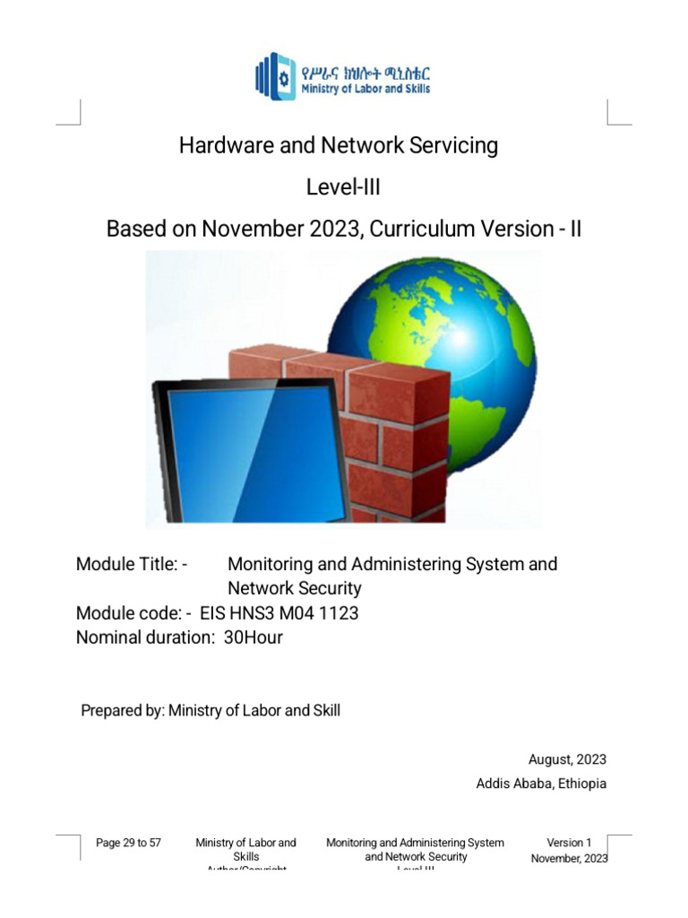 M04 - Monitor and Administrator System and Net Sec | PDF | Security | Computer Security