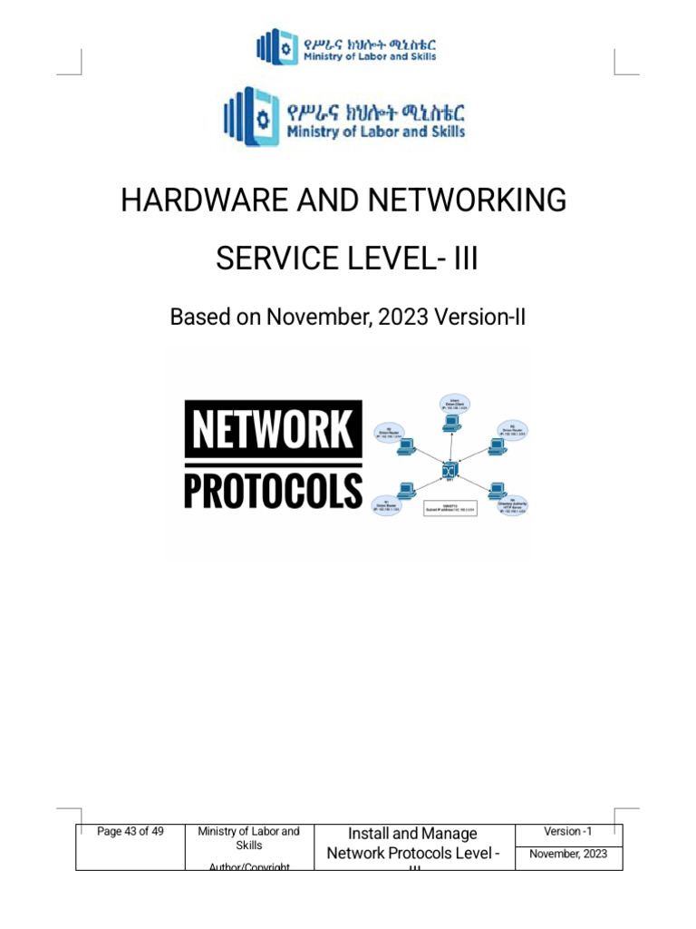 M03 - Install and Manage Network Protocols(1) | PDF | Ip Address | Internet Protocol Suite