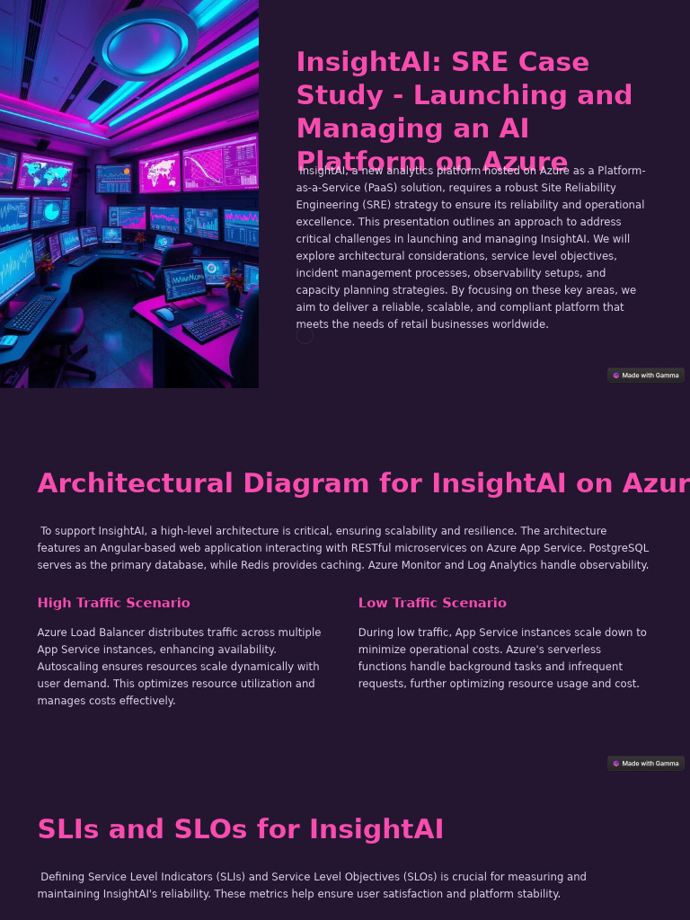 InsightAI SRE Case Study Launching and Managing An AI Platform On Azure | PDF | Scalability ...
