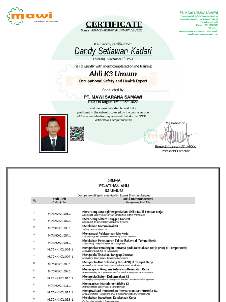 Dandy Setiawan Kadari | PDF | Business | Risk Management