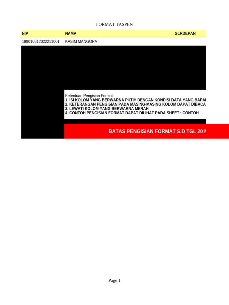 Format Taspen_kasim Mangopa | PDF