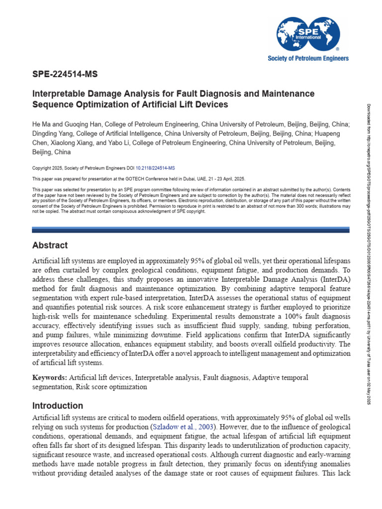 Interpretable Damage Analysis For Fault Diagnosis and Maintenance Sequence Optimization of ...