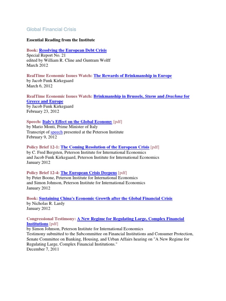 Navigating the Aftermath of the Global Financial Crisis: Analysis and ...