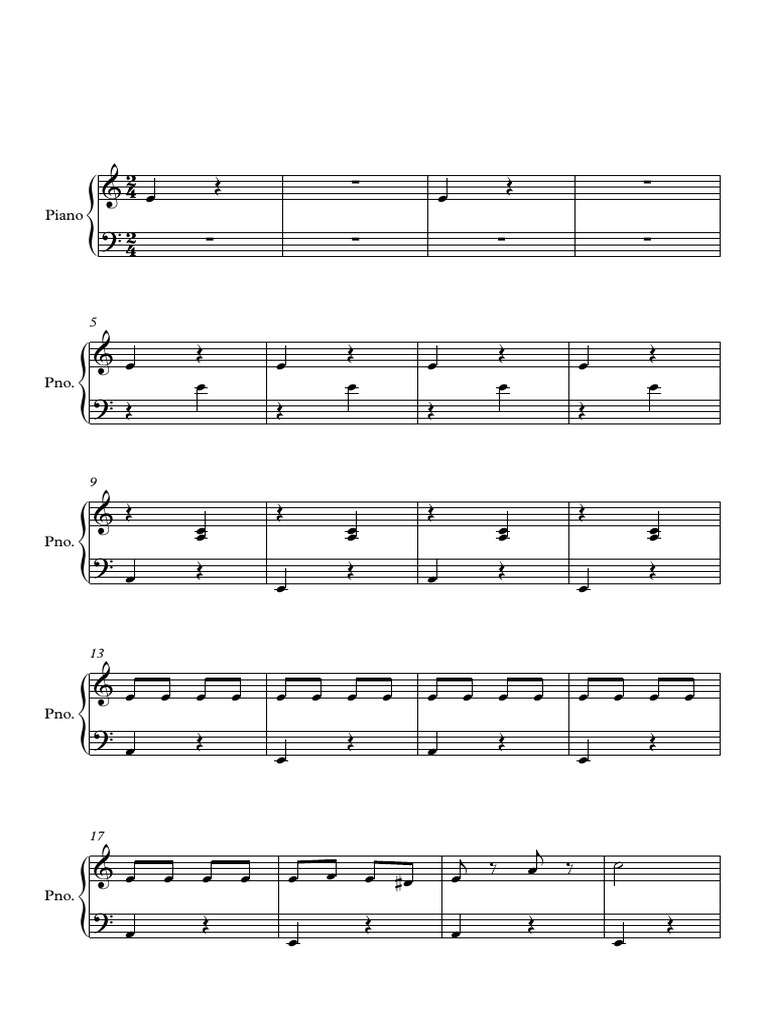 Partition Piano Rush E PDF | PDF