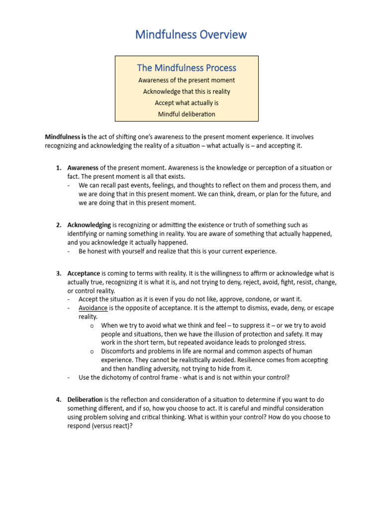 Mindfulness Techniques and Exercises | PDF | Mindfulness | Experience