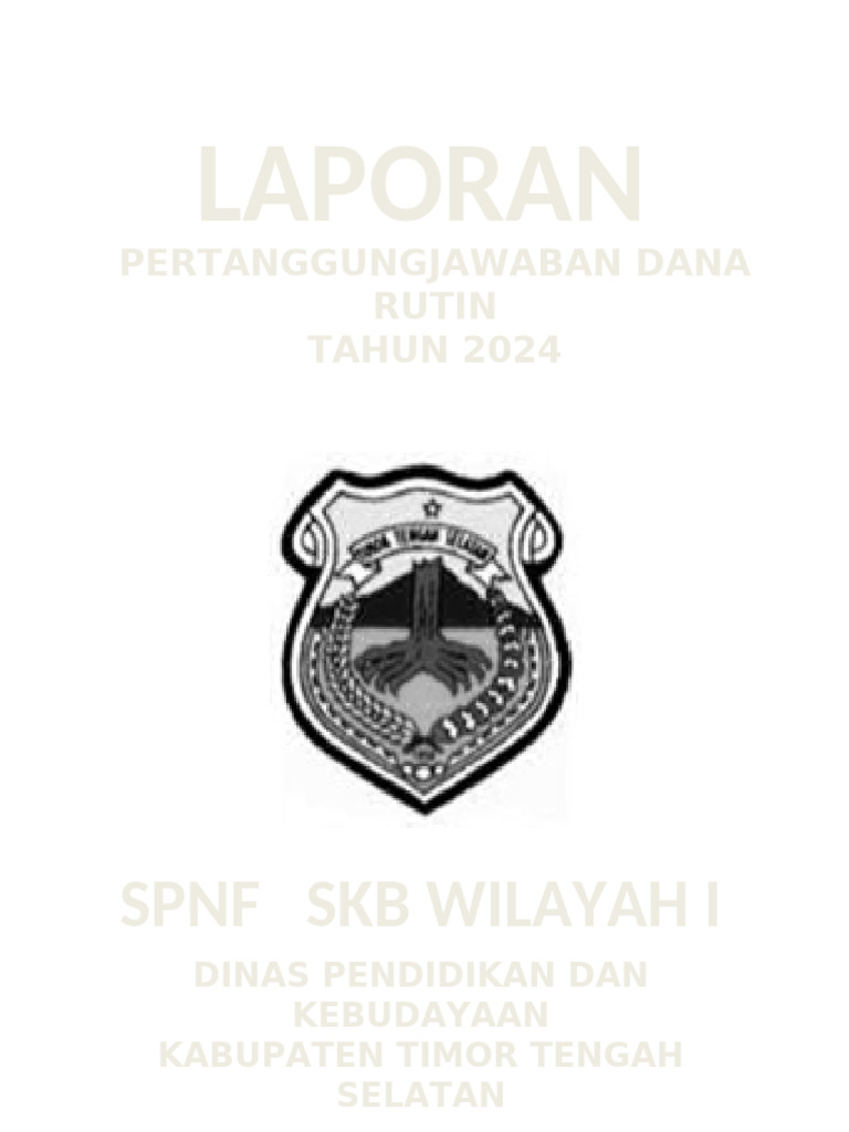 Cover Laporan Dana Rutin | PDF