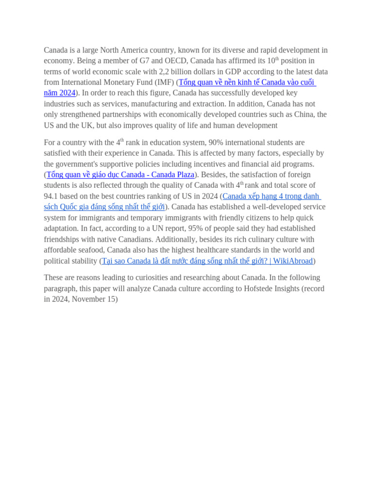 Canada Introduction | PDF