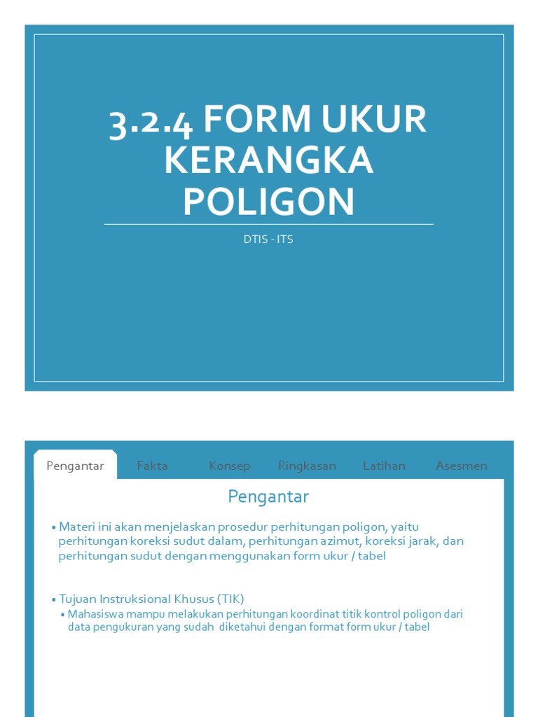 3.2.4 Form Ukur Kerangka Poligon | PDF