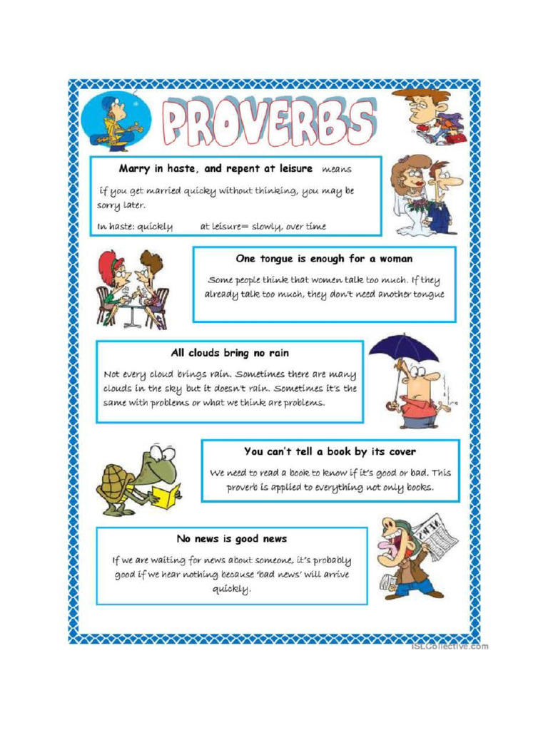 Proverbs Worksheet | PDF