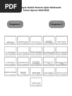 Denah Duduk Peserta Ujian Sekolah 2022-2023 | PDF