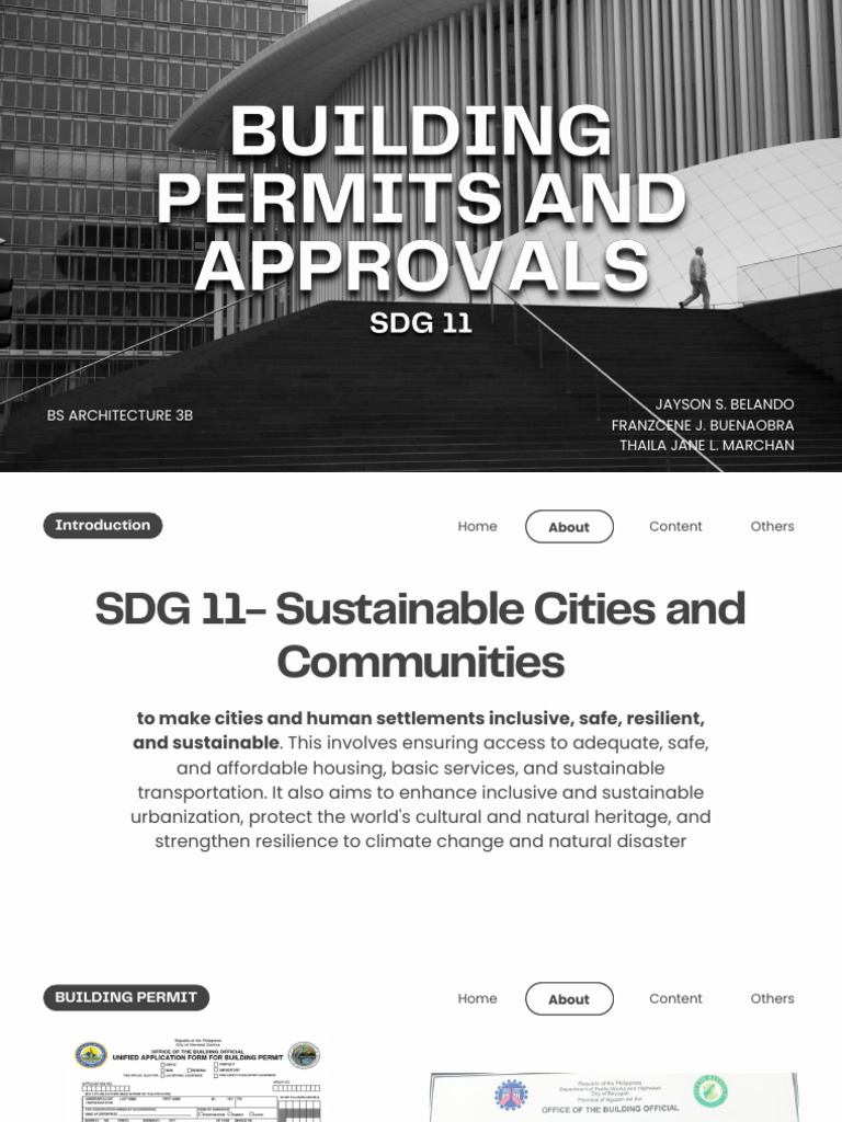 Building Permits and Approvals (SDG11) | PDF | Regulatory Compliance | Building Code