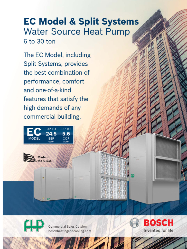 Bosch FHP EC Split Catalog US | PDF | Heat Exchanger | Heat Pump