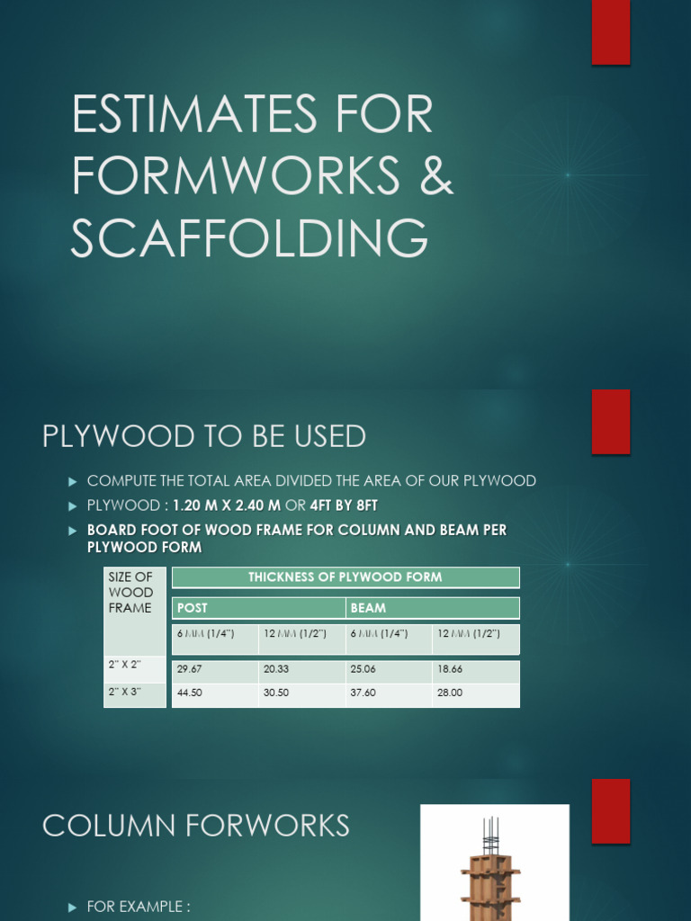 Module 4 Formworks and Scaffolding | PDF | Framing (Construction ...