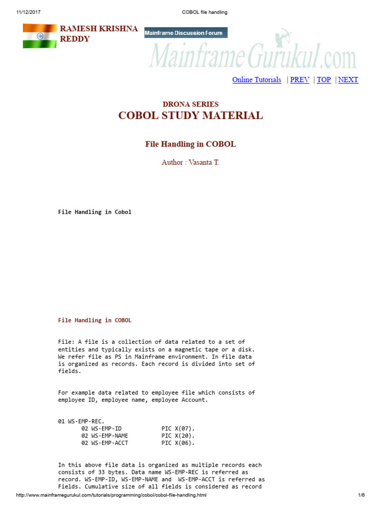 UNIT3 COBOL File Handling | PDF | Computer File | Computer Program