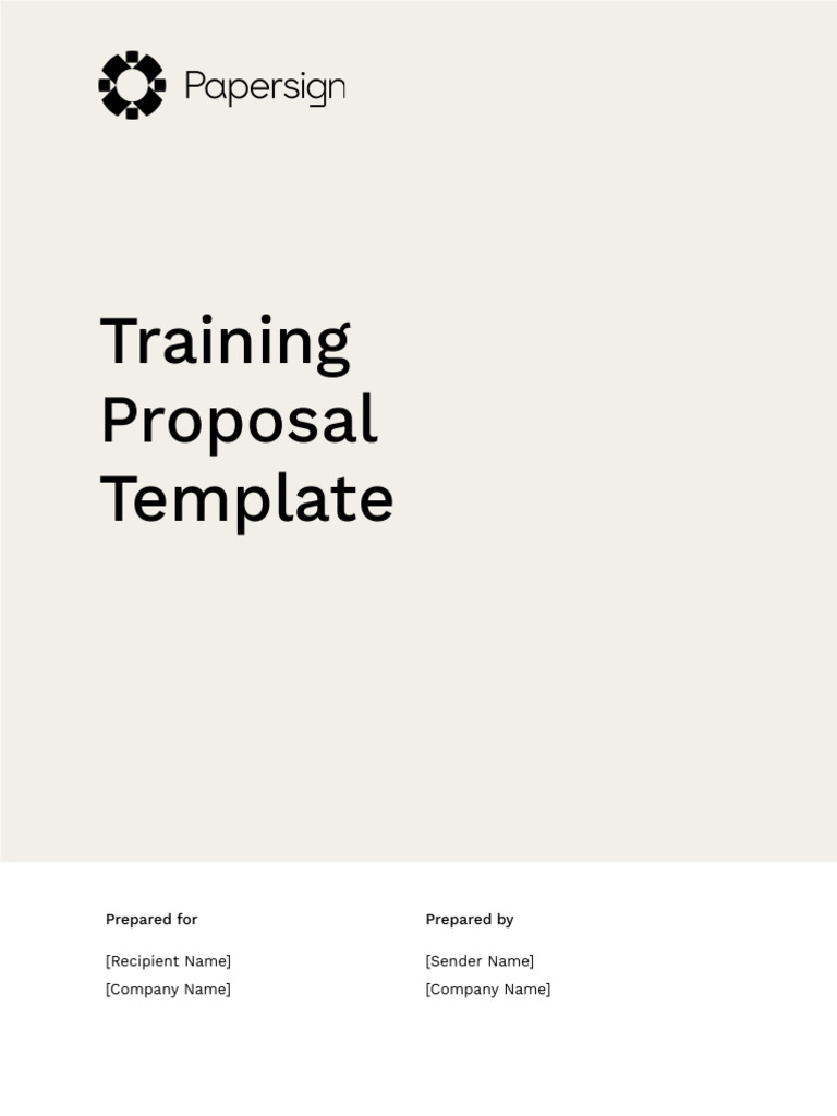 Training Proposal Template | PDF | Educational Technology | Methodology