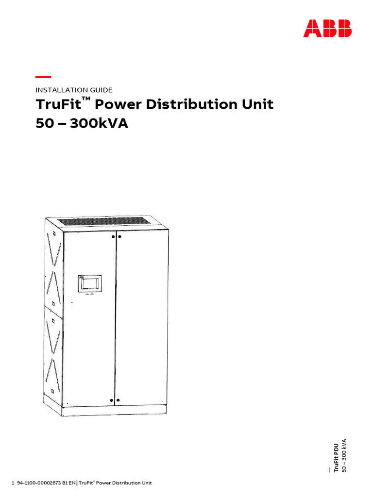 Installation Guide TruFit PDU 50-300kVA - Rev B1 | PDF | Forklift | Screw