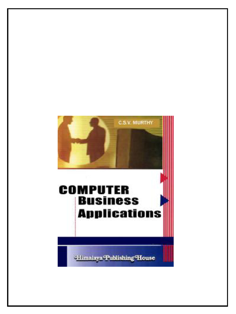 Computer Business Applications CSV Murthy Download | PDF | Microsoft Windows | Operating System