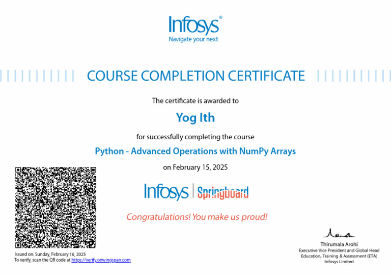 Yog Ith: Python - Advanced Operations With Numpy Arrays | PDF