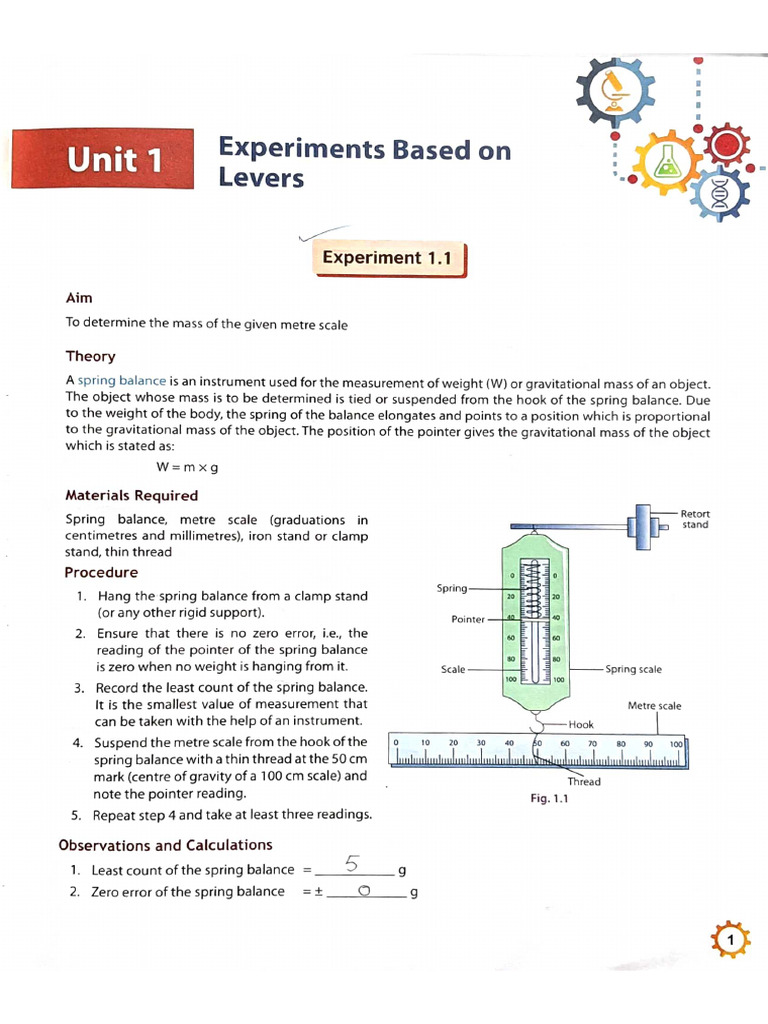 Expt. - 1 (Physics) | PDF