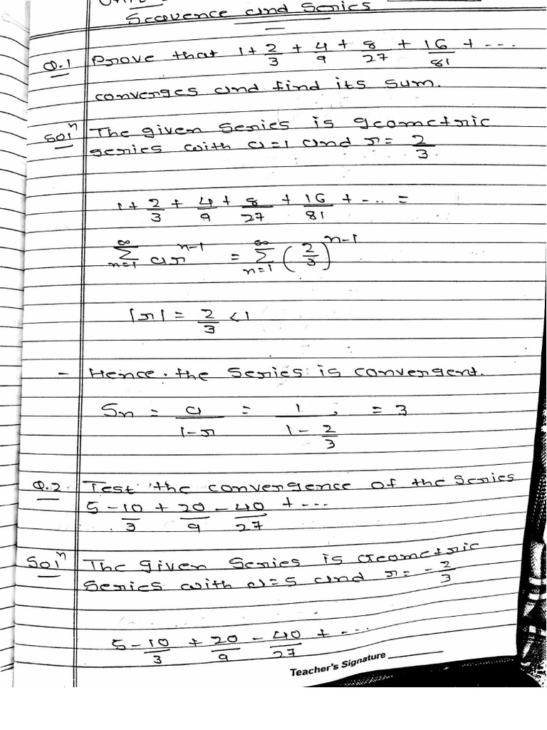 maths 1_Sequence and series | PDF
