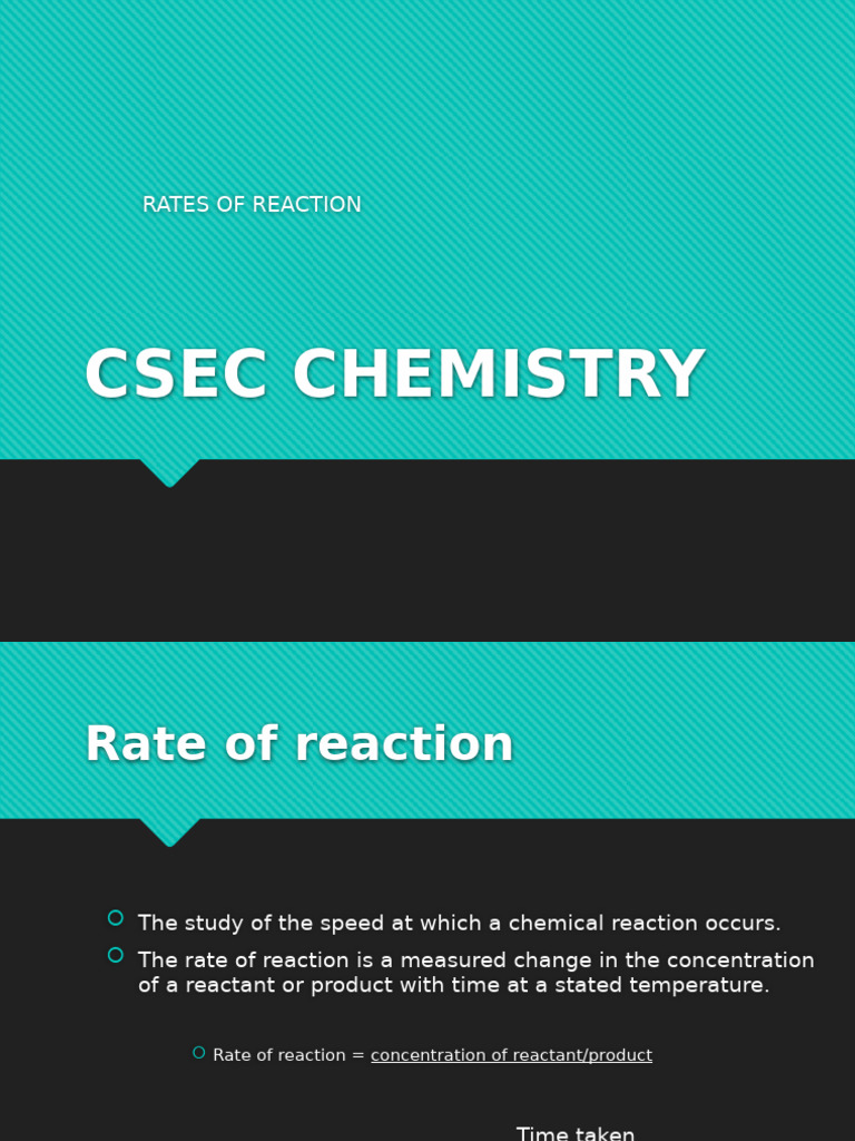Understanding Rates of Reaction in Chemistry | PDF | Reaction Rate ...