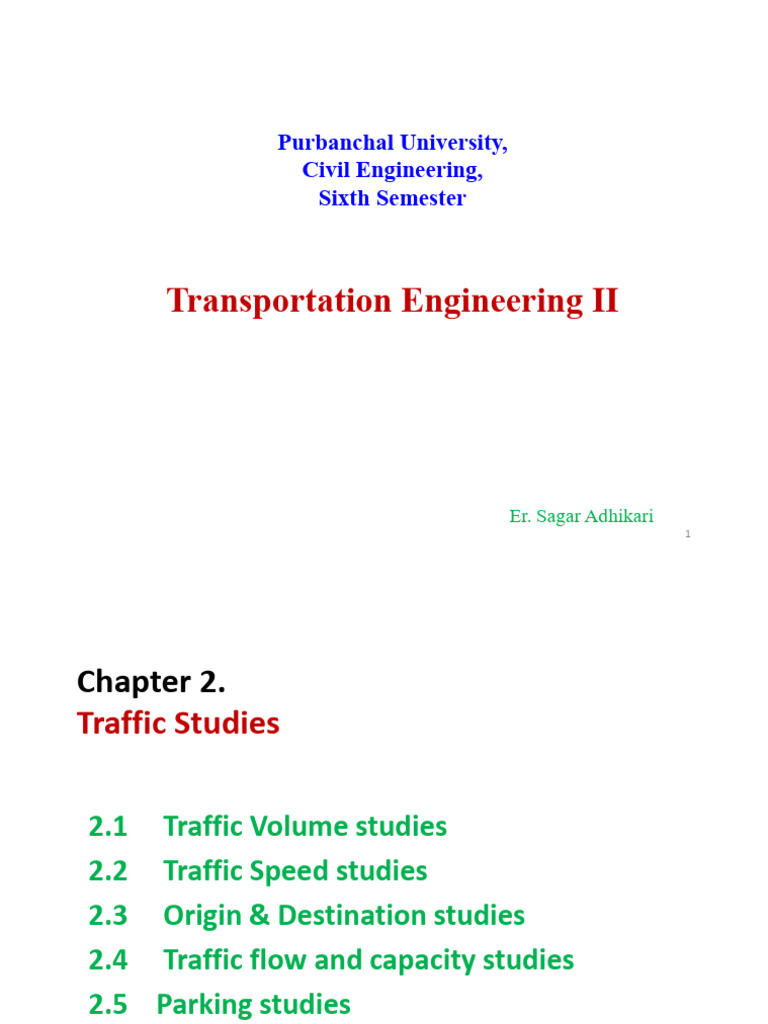 Transportation Chapter 2 Speed Studies | PDF