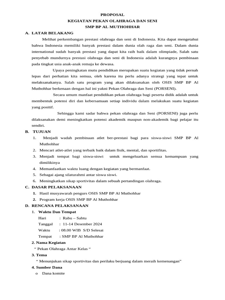 Proposal Porseni 2024 | PDF