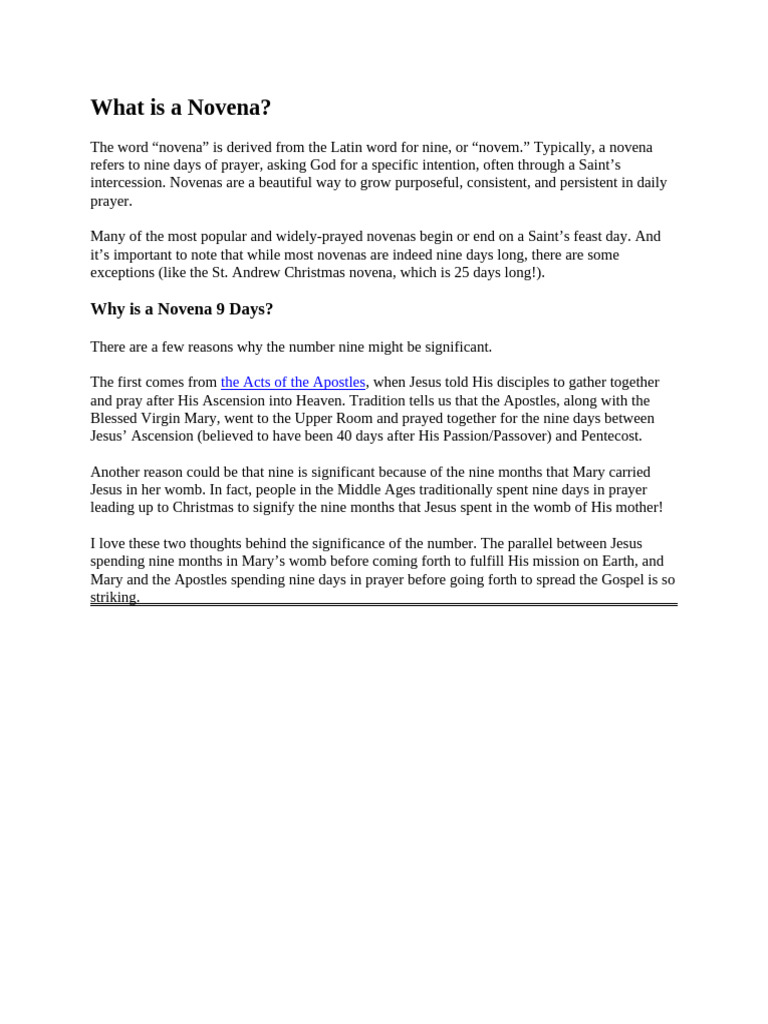 Understanding Novenas: Meaning & Significance | PDF