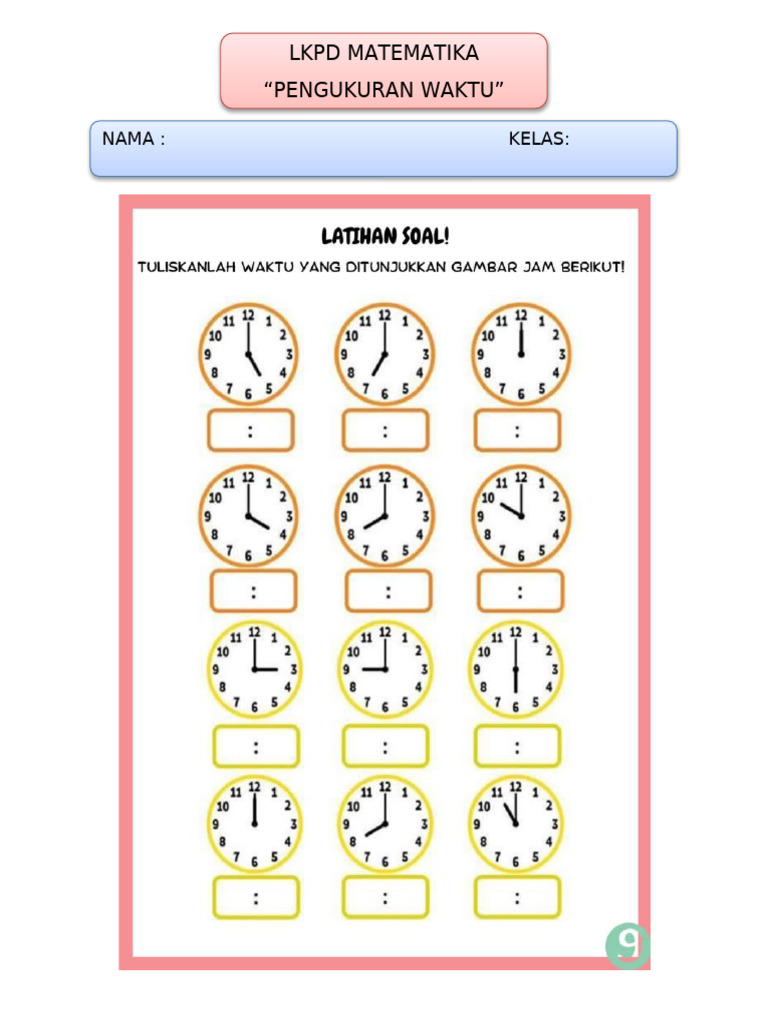 LKPD MTK Bab Waktu | PDF