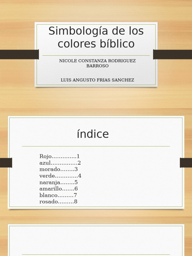 Simbología de colores en la Biblia | PDF